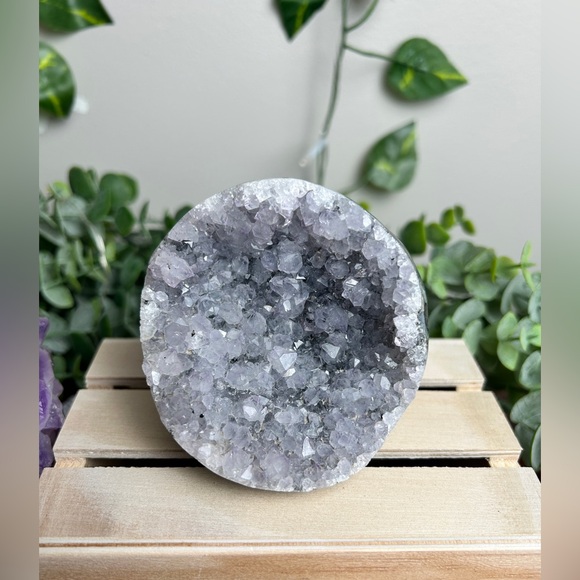 Accents | Natural Raw Gray Amethyst Crystal Geode Cluster | Poshmark